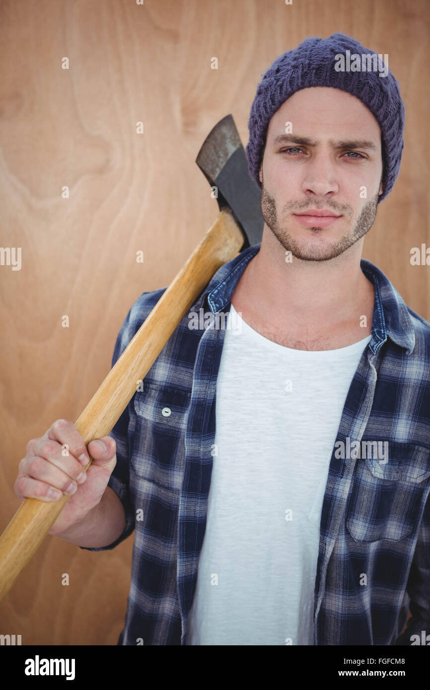 Man posing with axe hi-res stock photography and images - Alamy