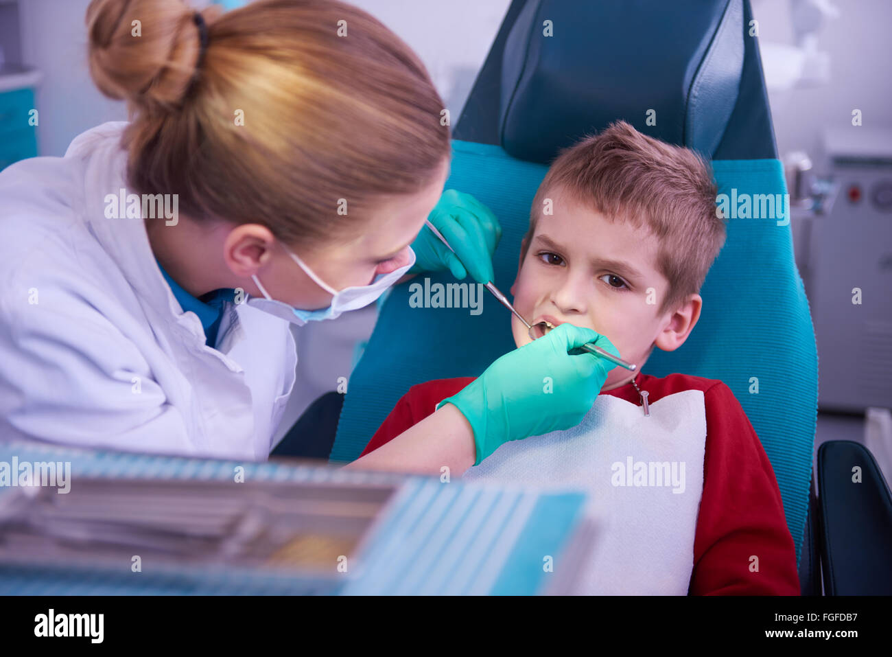 Young boy in a dental surgery Stock Photo - Alamy