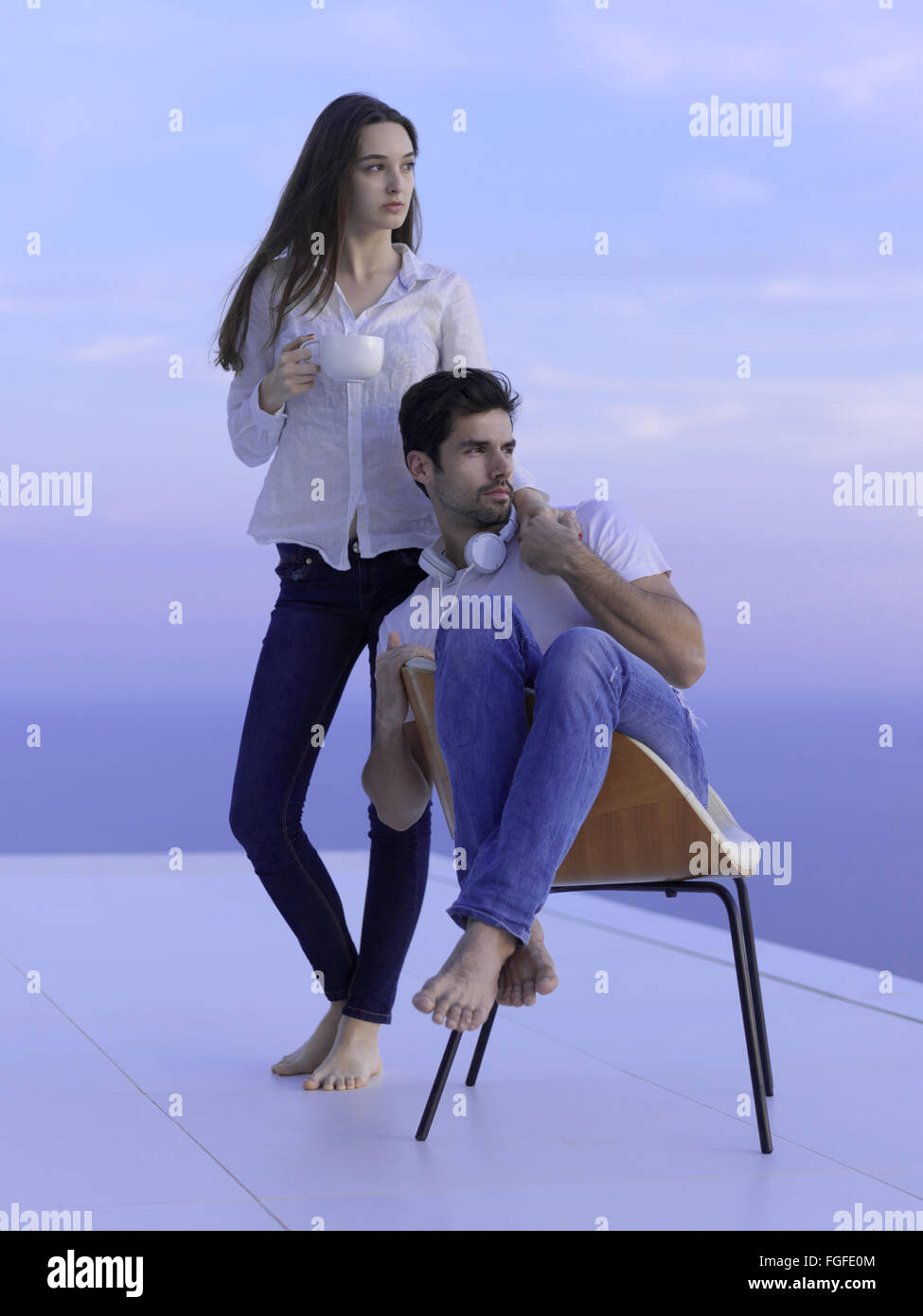 relaxed young couple at home Stock Photo - Alamy