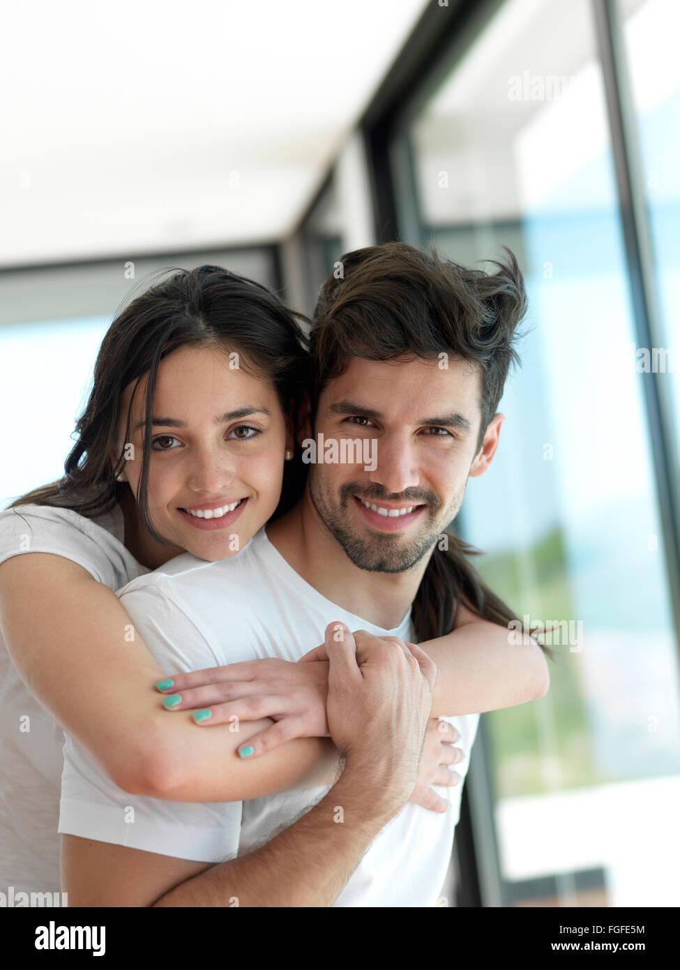 relaxed young couple at home Stock Photo - Alamy