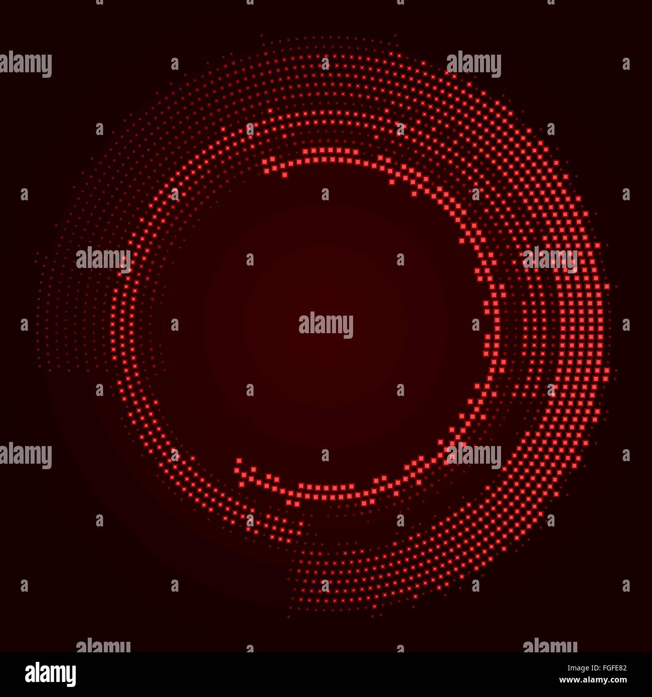 Abstract circle halftone vector illustration editable. Red color Stock ...