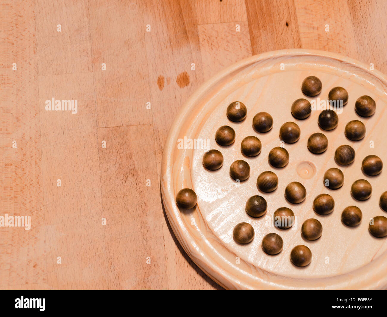 starting move of the chinese solitaire, a logic board game Stock Photo ...