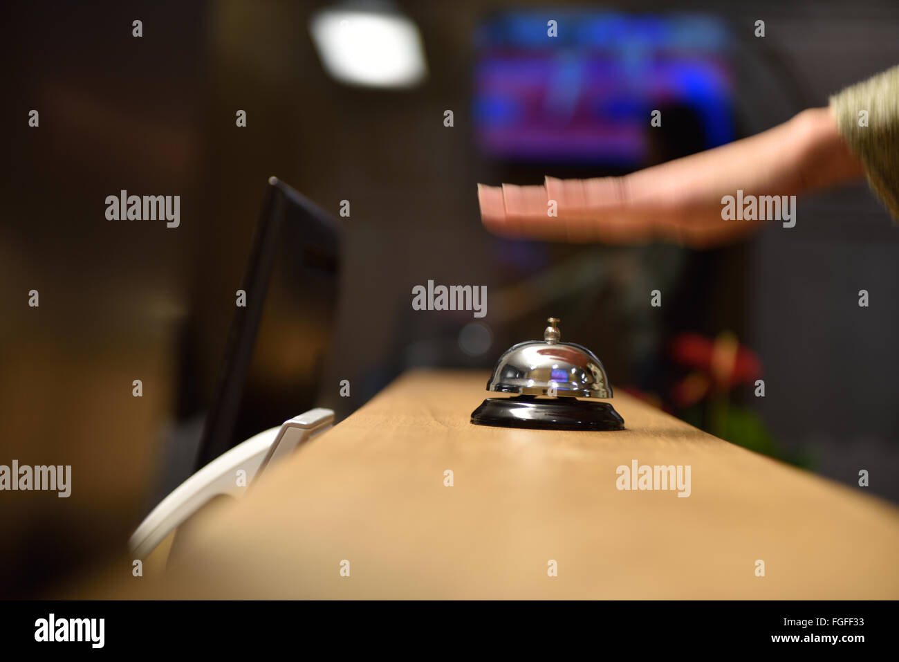 hotel reception bell Stock Photo - Alamy