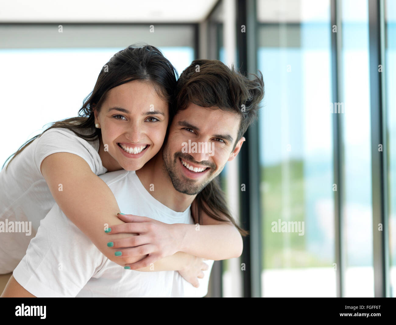 relaxed young couple at home Stock Photo - Alamy