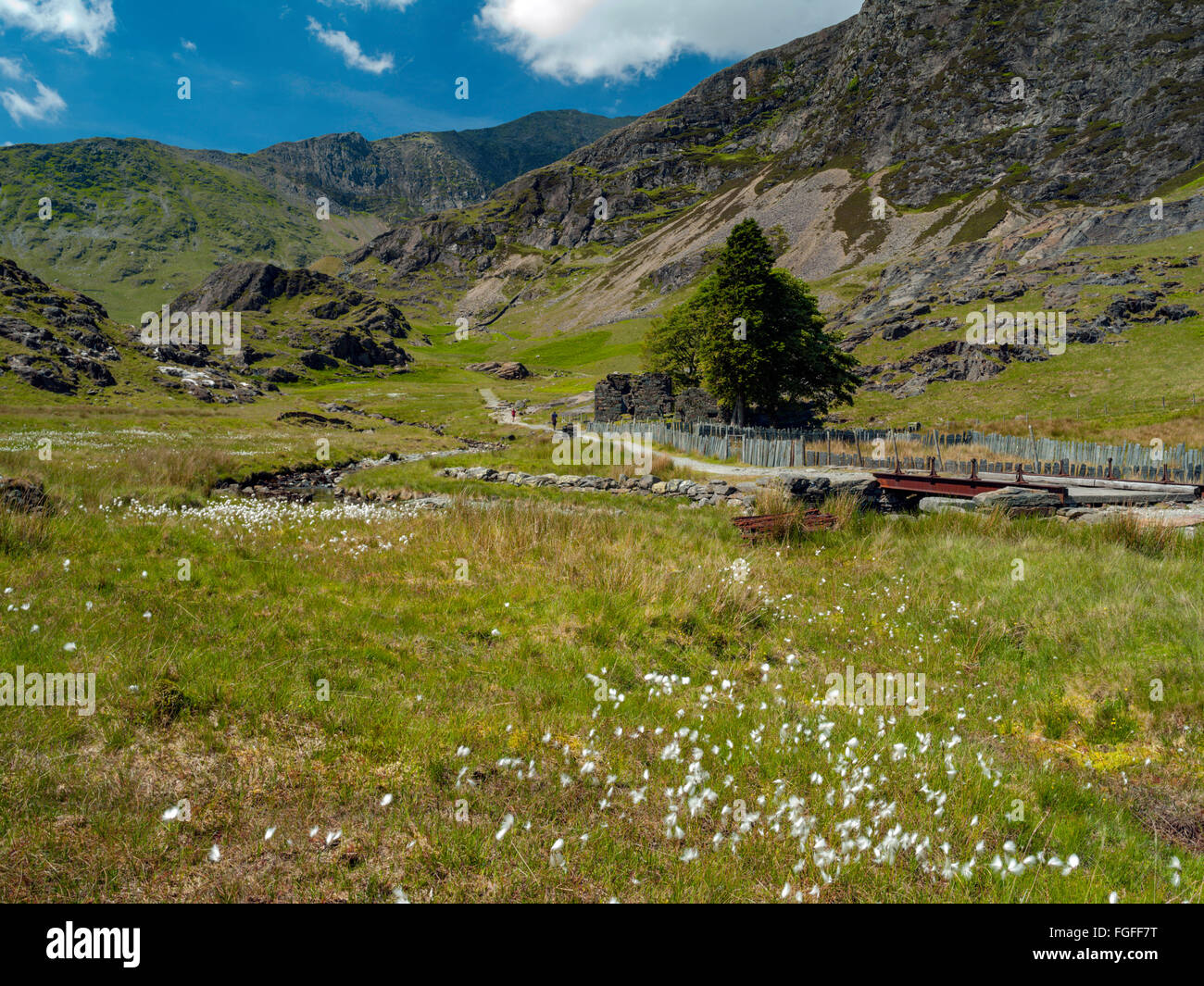 The 8 mile long Watkin path from the Nantgwynant car park to Snowdon ...