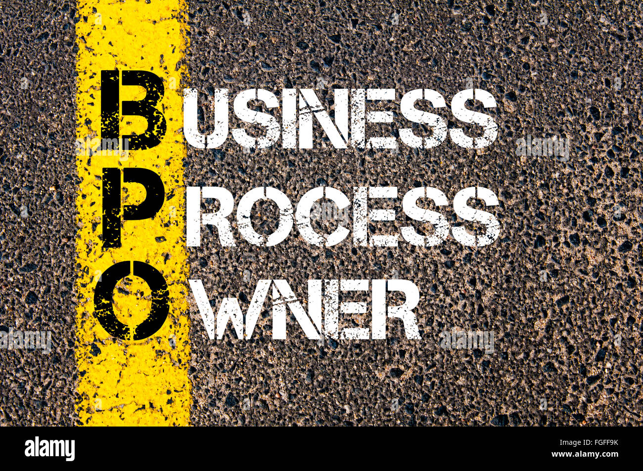 Concept image of Business Acronym BPO Business Process Owner written ...