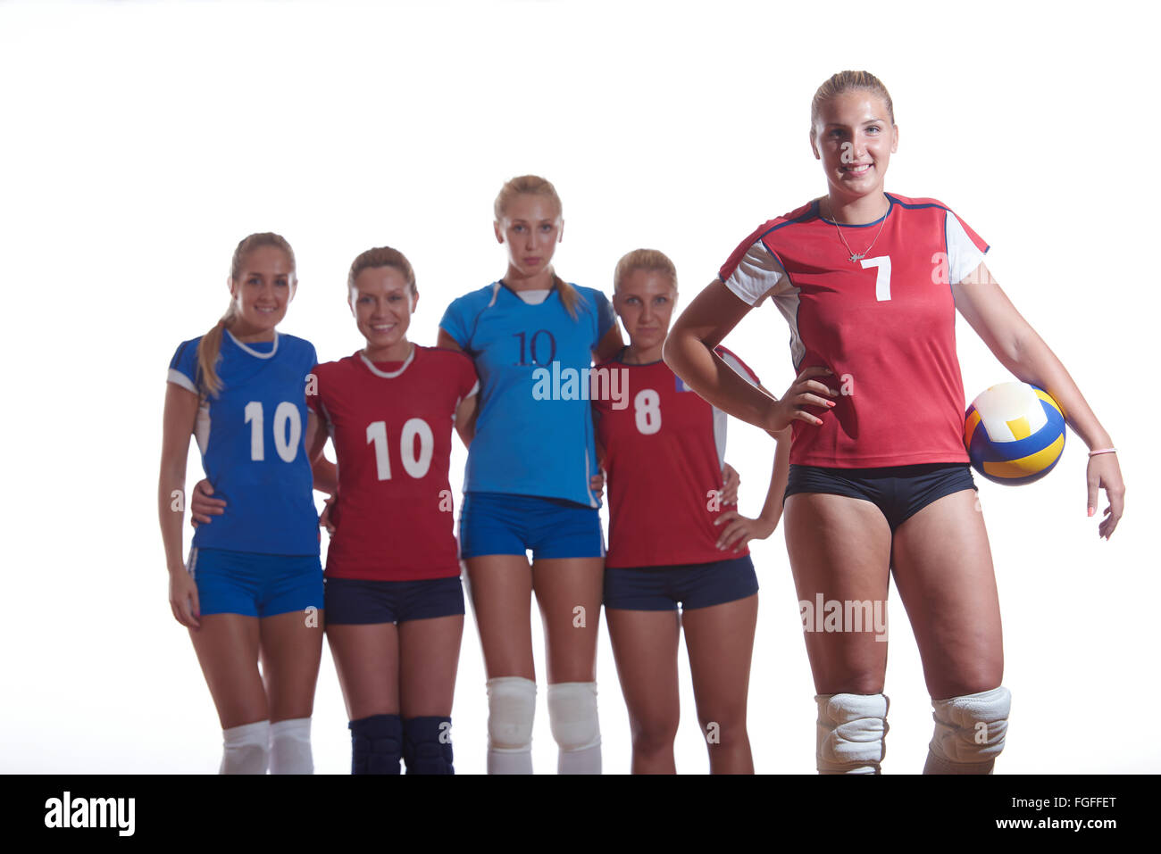 volleyball woman group Stock Photo - Alamy