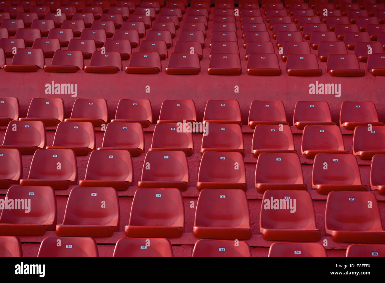 stadium red chairs Stock Photo - Alamy