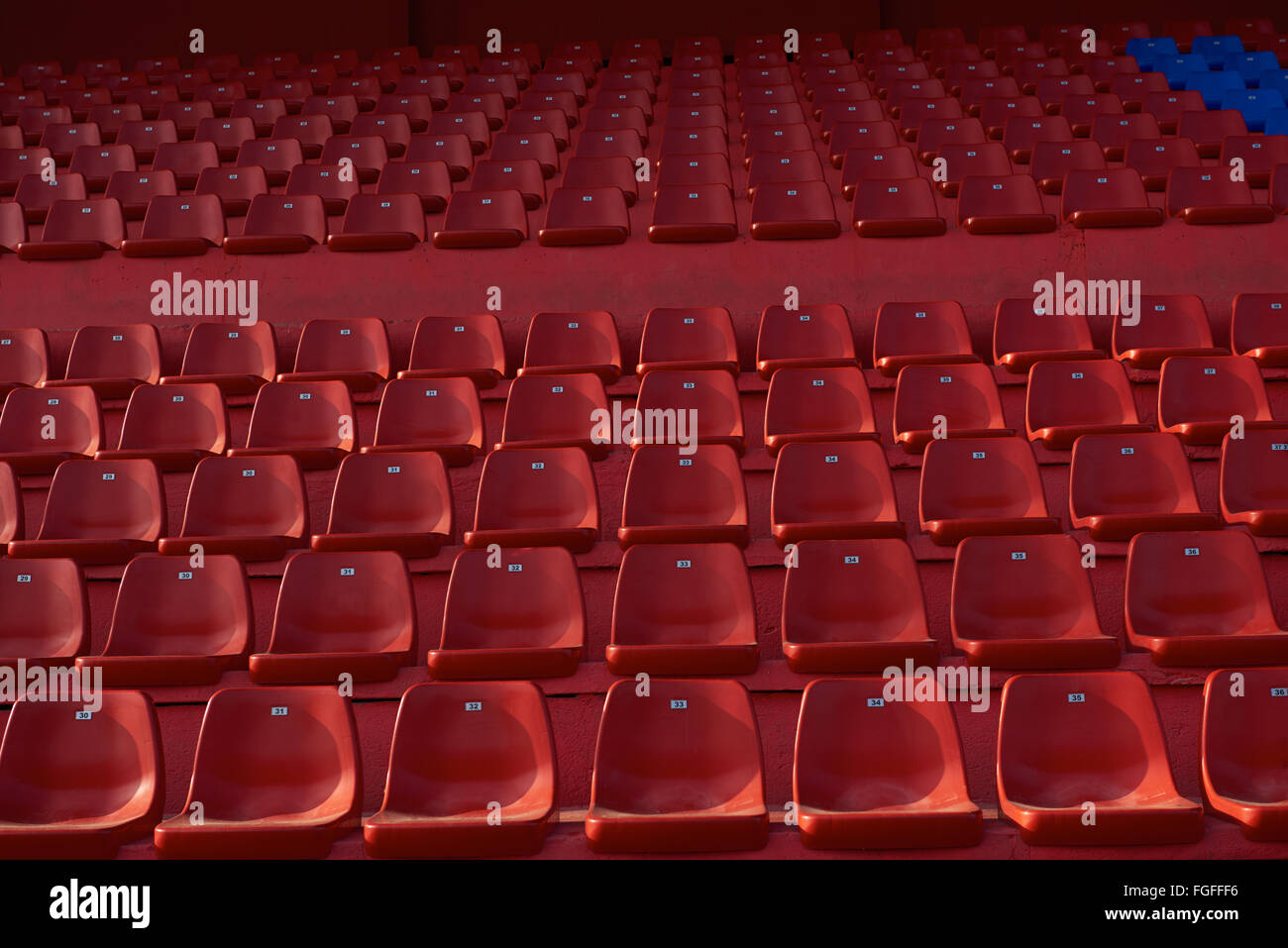 stadium red chairs Stock Photo - Alamy