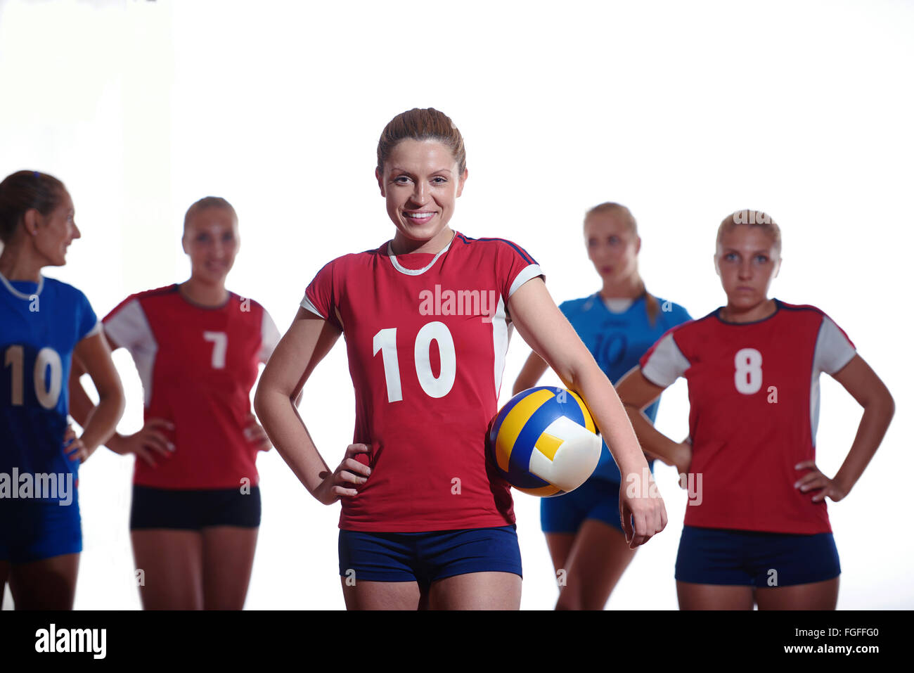 volleyball woman group Stock Photo - Alamy