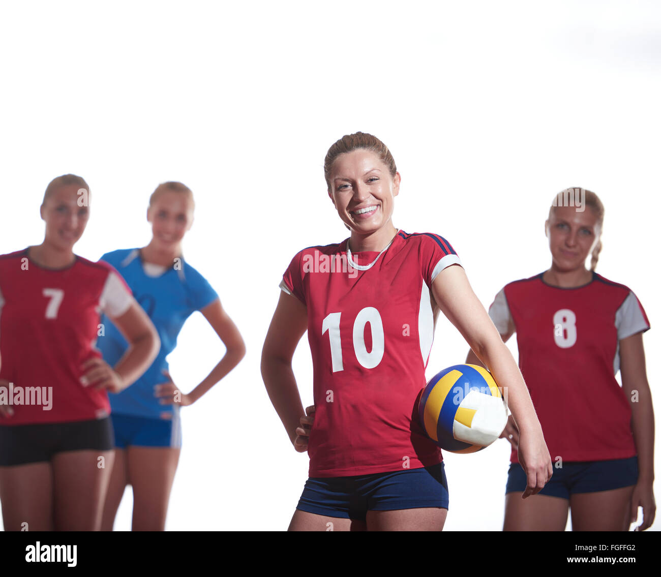 volleyball woman group Stock Photo - Alamy