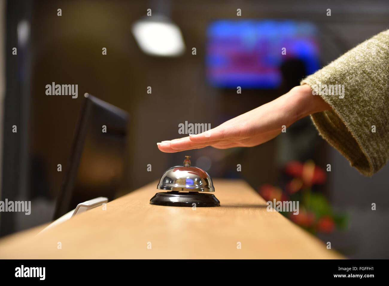 hotel reception bell Stock Photo - Alamy