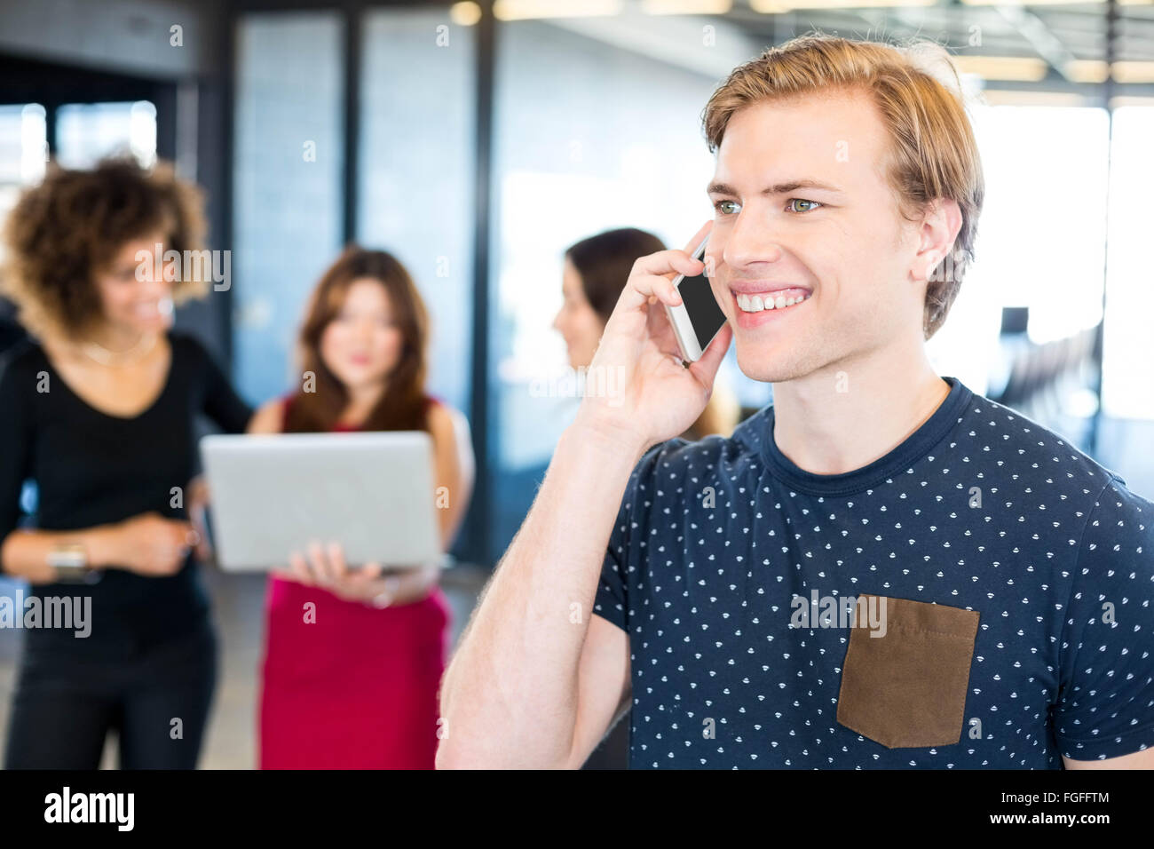 Man talking on phone Stock Photo - Alamy