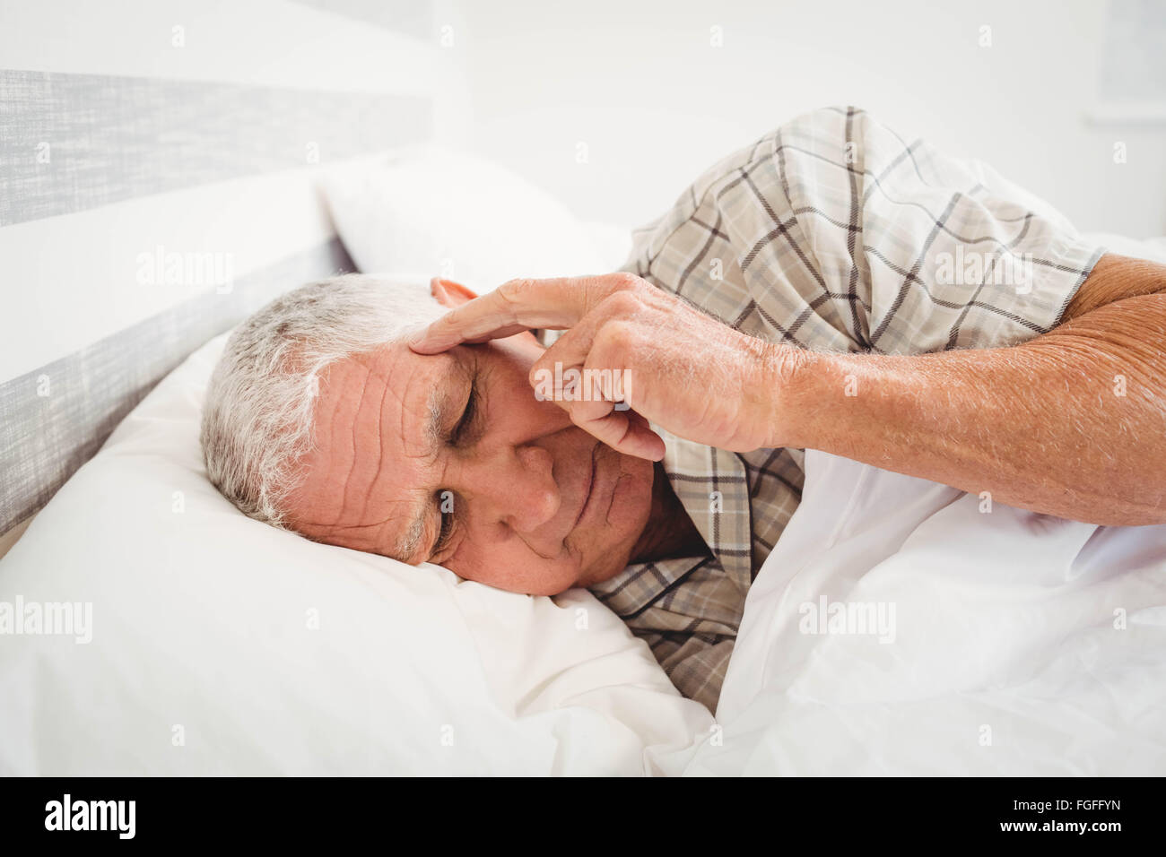 Old man lying bed hi-res stock photography and images - Alamy
