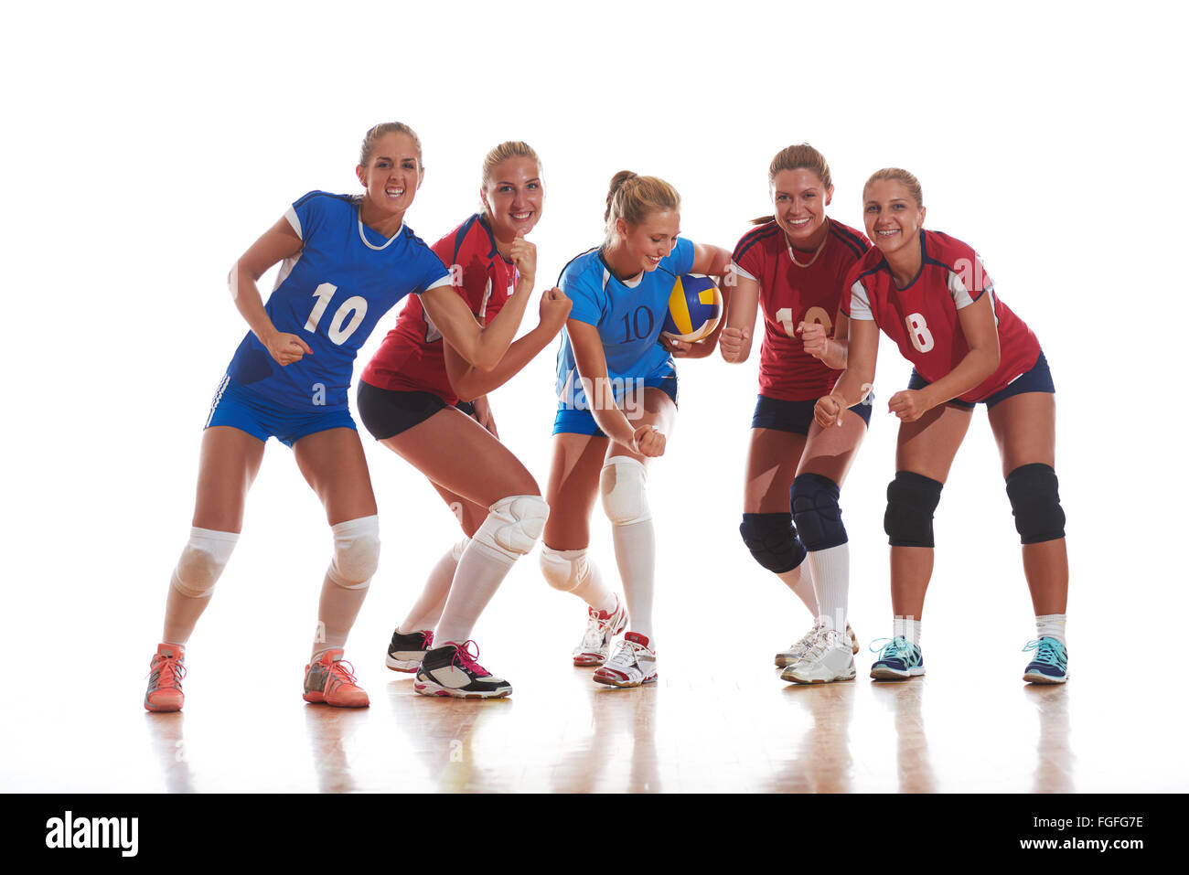 volleyball woman group Stock Photo - Alamy