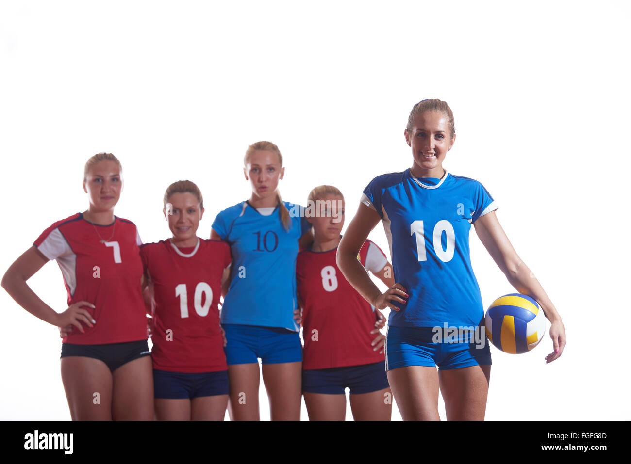 volleyball woman group Stock Photo - Alamy