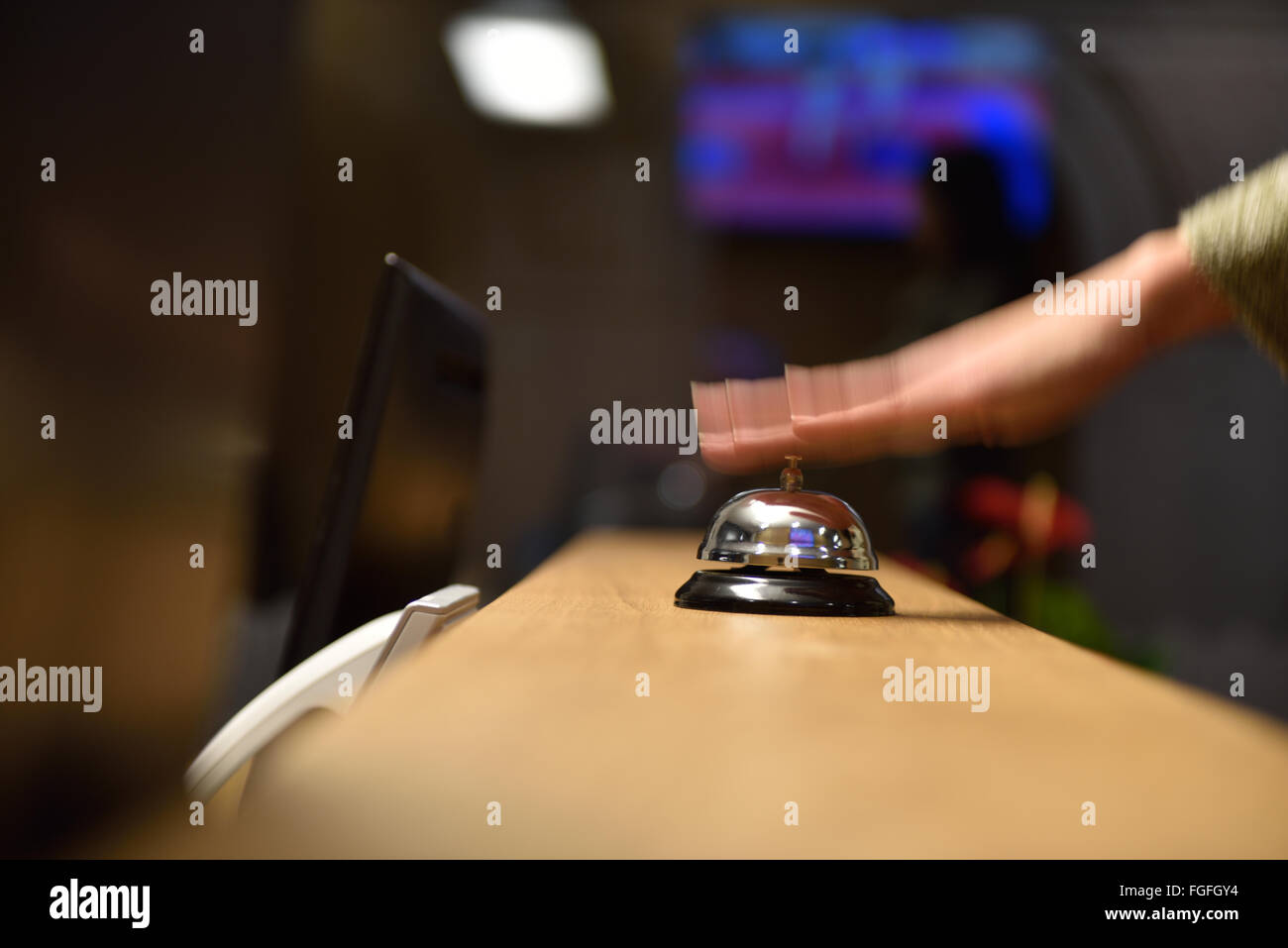 hotel reception bell Stock Photo - Alamy