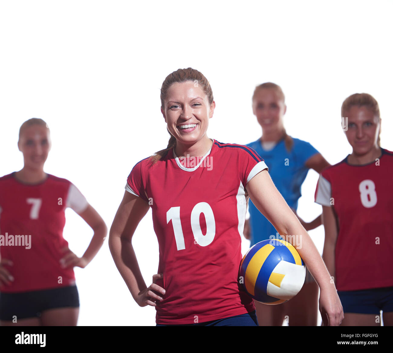 volleyball woman group Stock Photo - Alamy