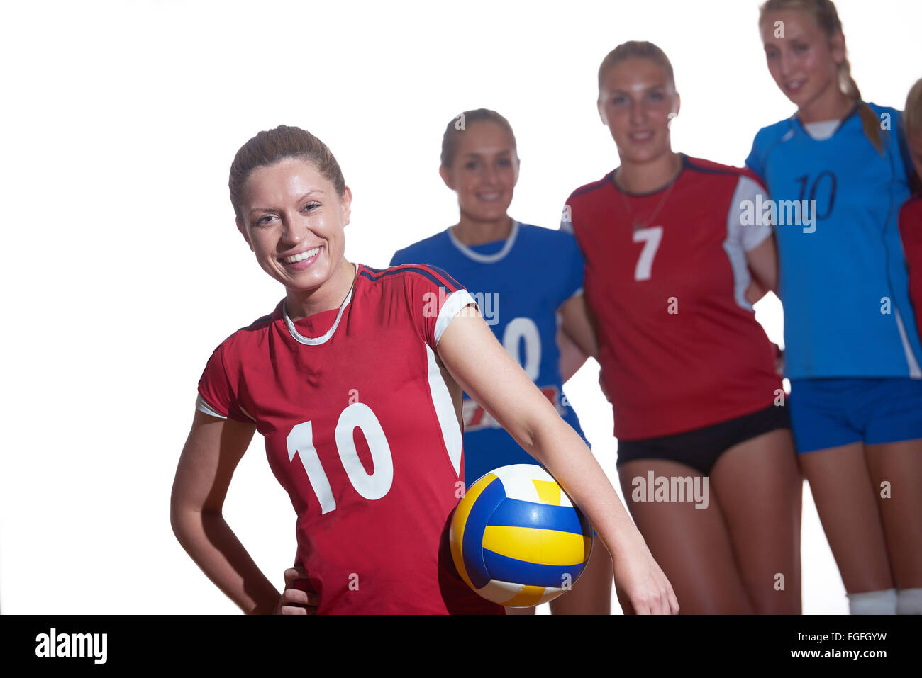volleyball woman group Stock Photo - Alamy