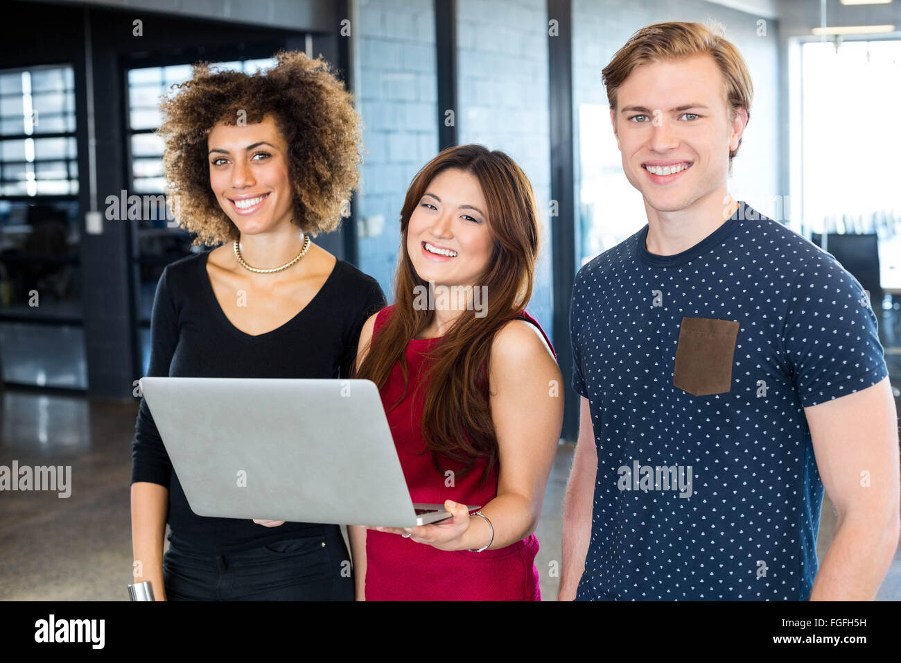 Leadership communication holding smiling hi-res stock photography and ...