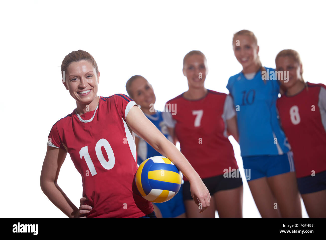 volleyball woman group Stock Photo - Alamy