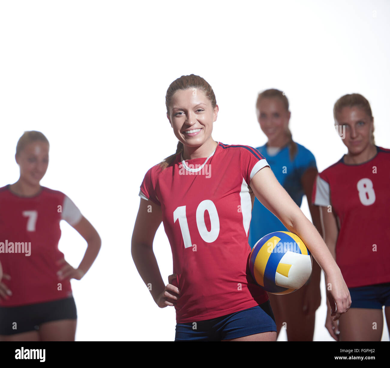 volleyball woman group Stock Photo - Alamy