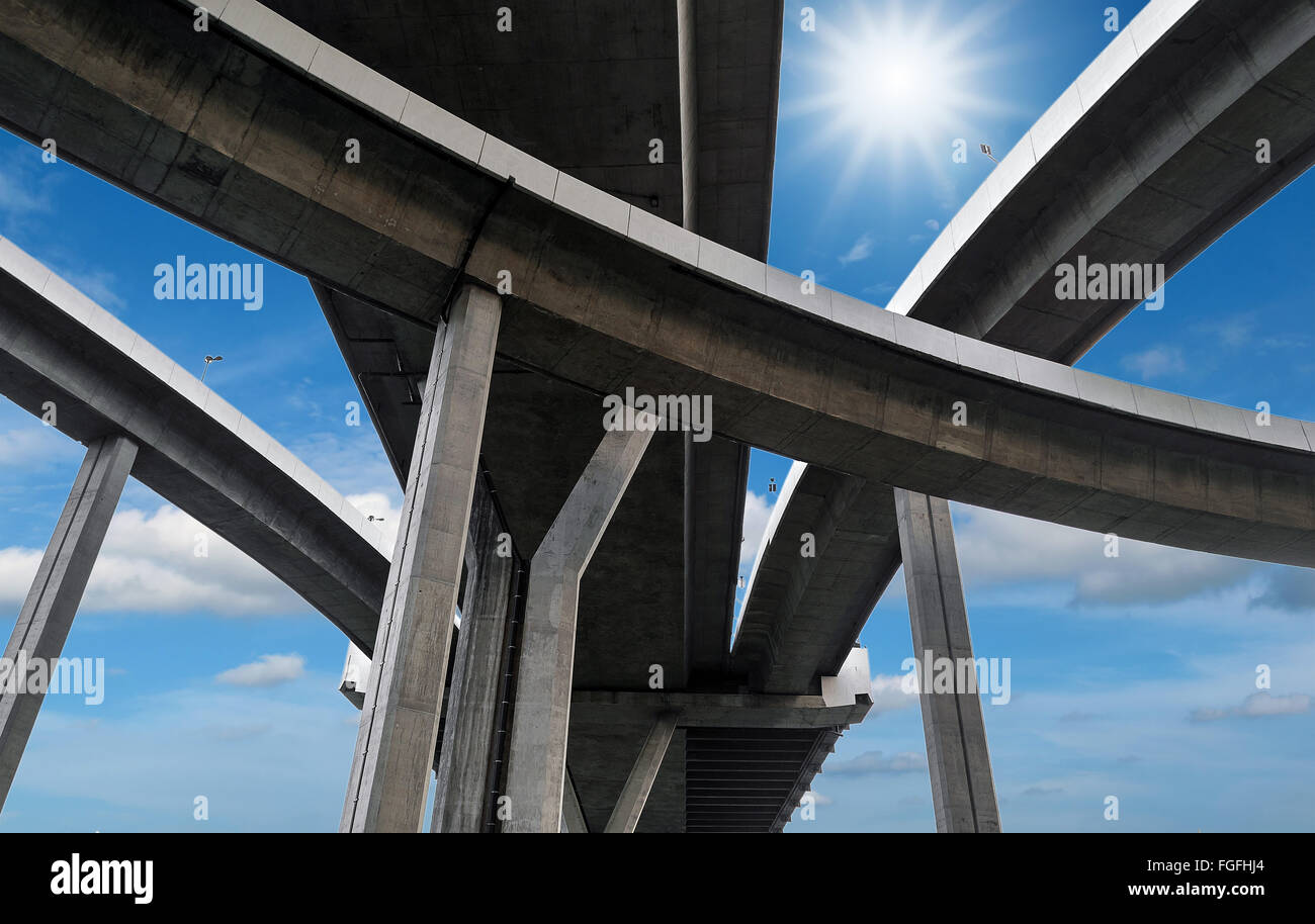 View from the bottom of the elevated sky Stock Photo - Alamy