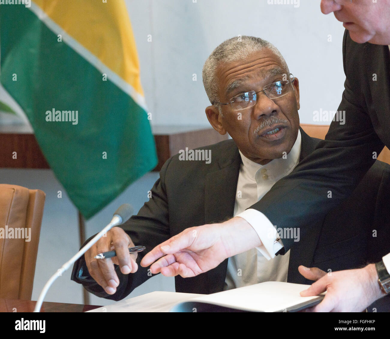 The president of guyana david granger hi-res stock photography and ...