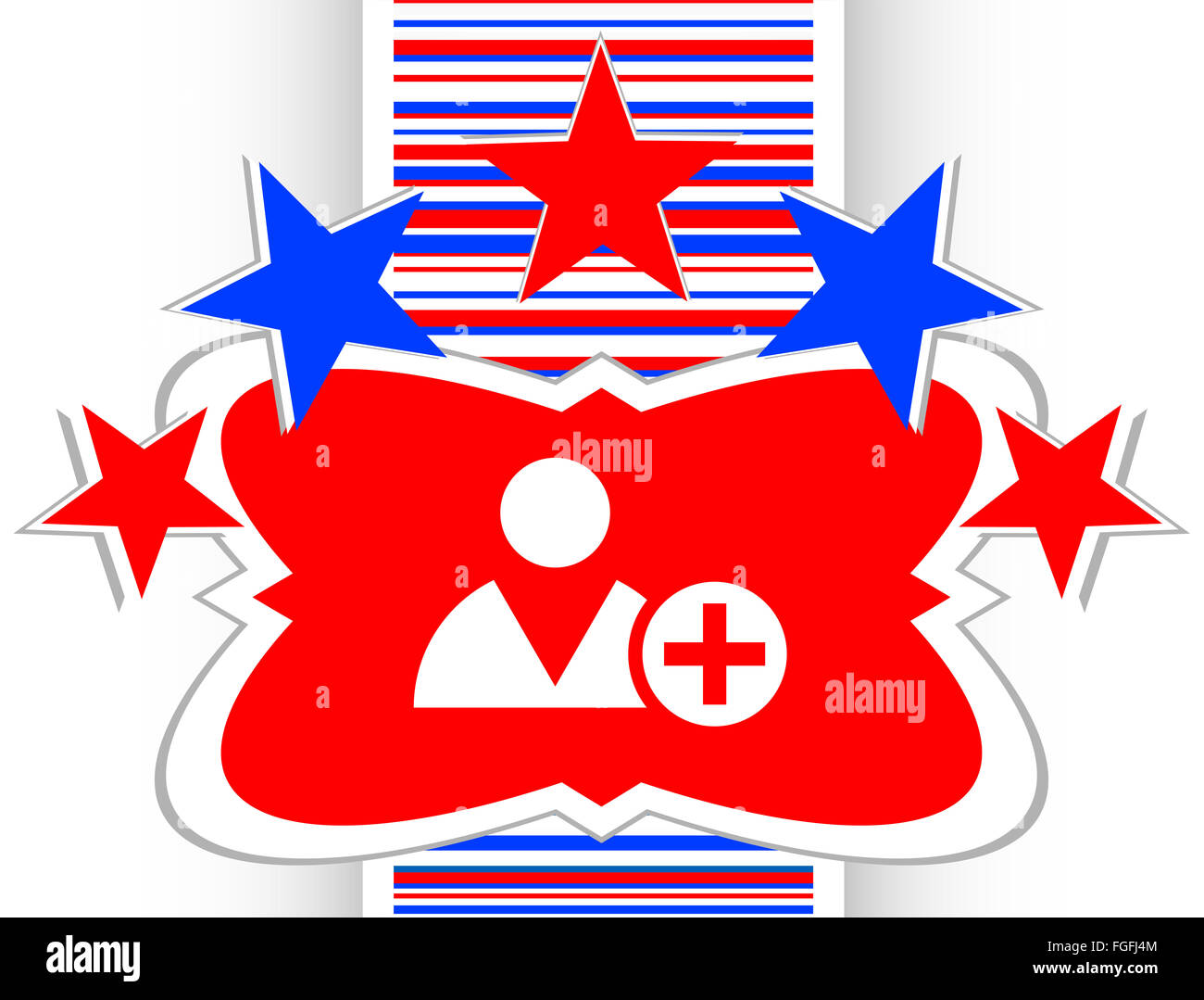 add friend button (icon) over white background vector Stock Photo - Alamy