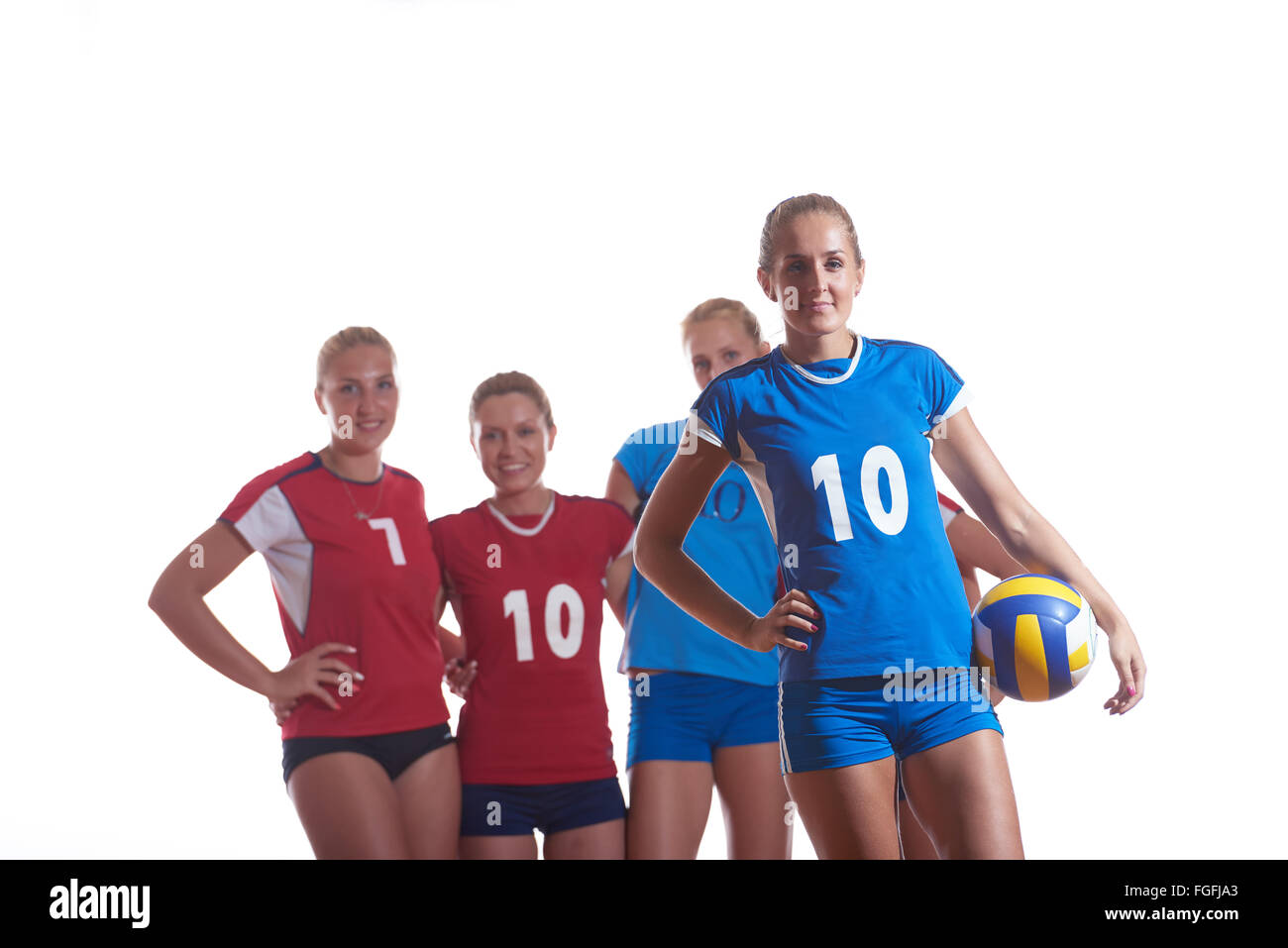 volleyball woman group Stock Photo - Alamy