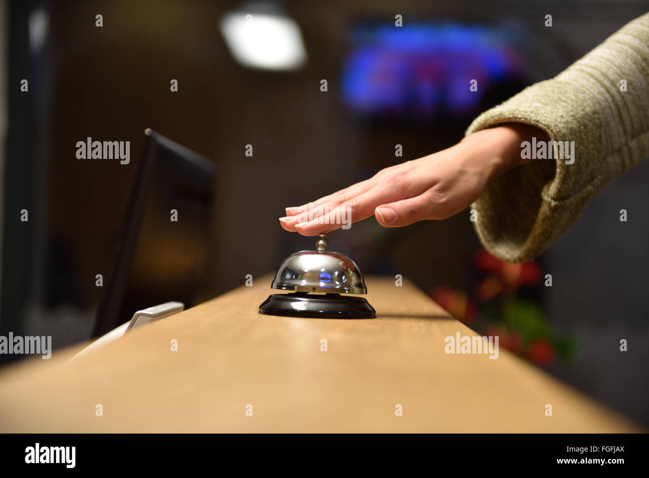 hotel reception bell Stock Photo - Alamy