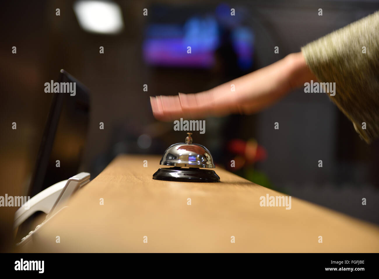 hotel reception bell Stock Photo - Alamy