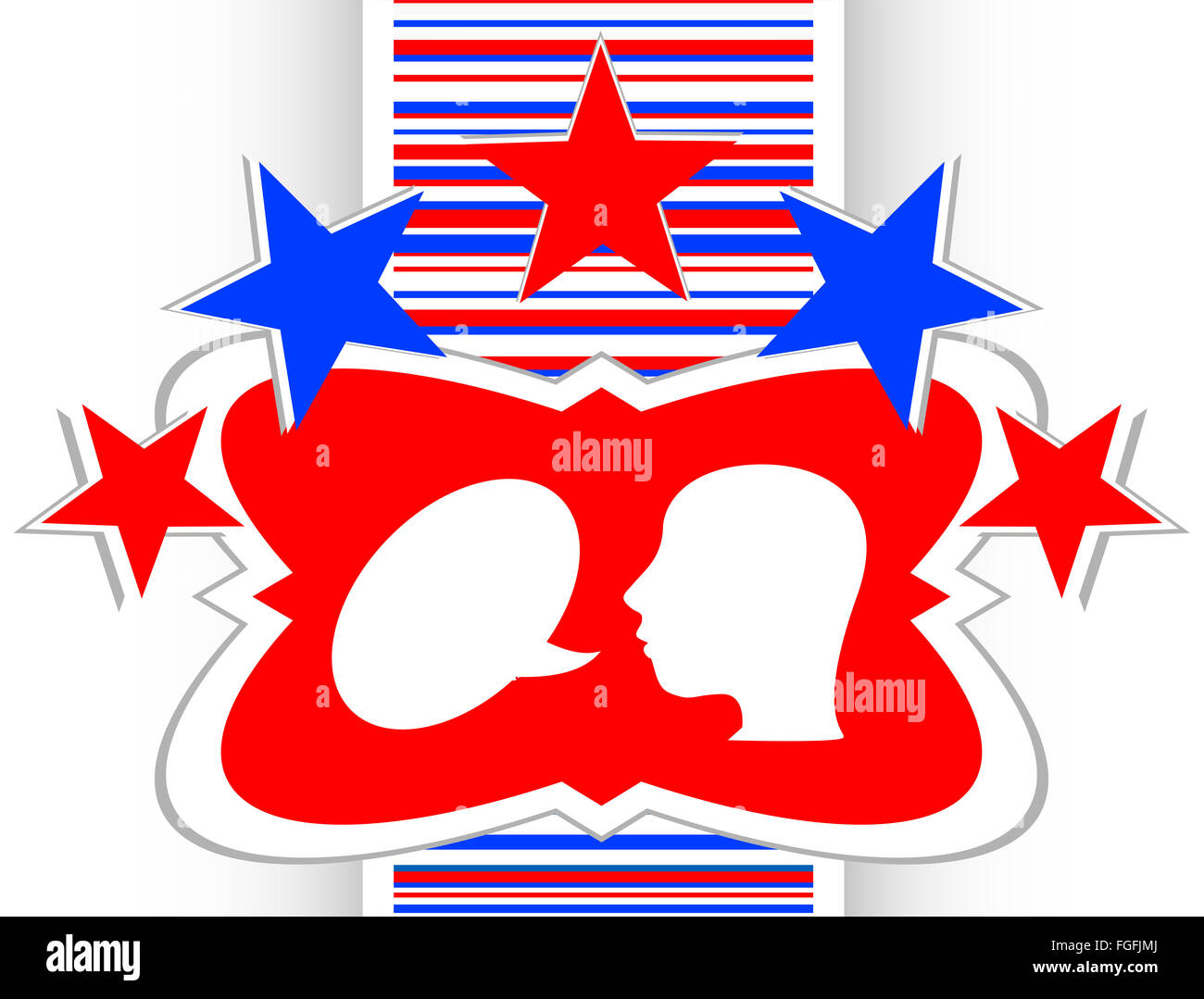 Human head shape with blank dialog cloud web icon vector Stock Photo ...