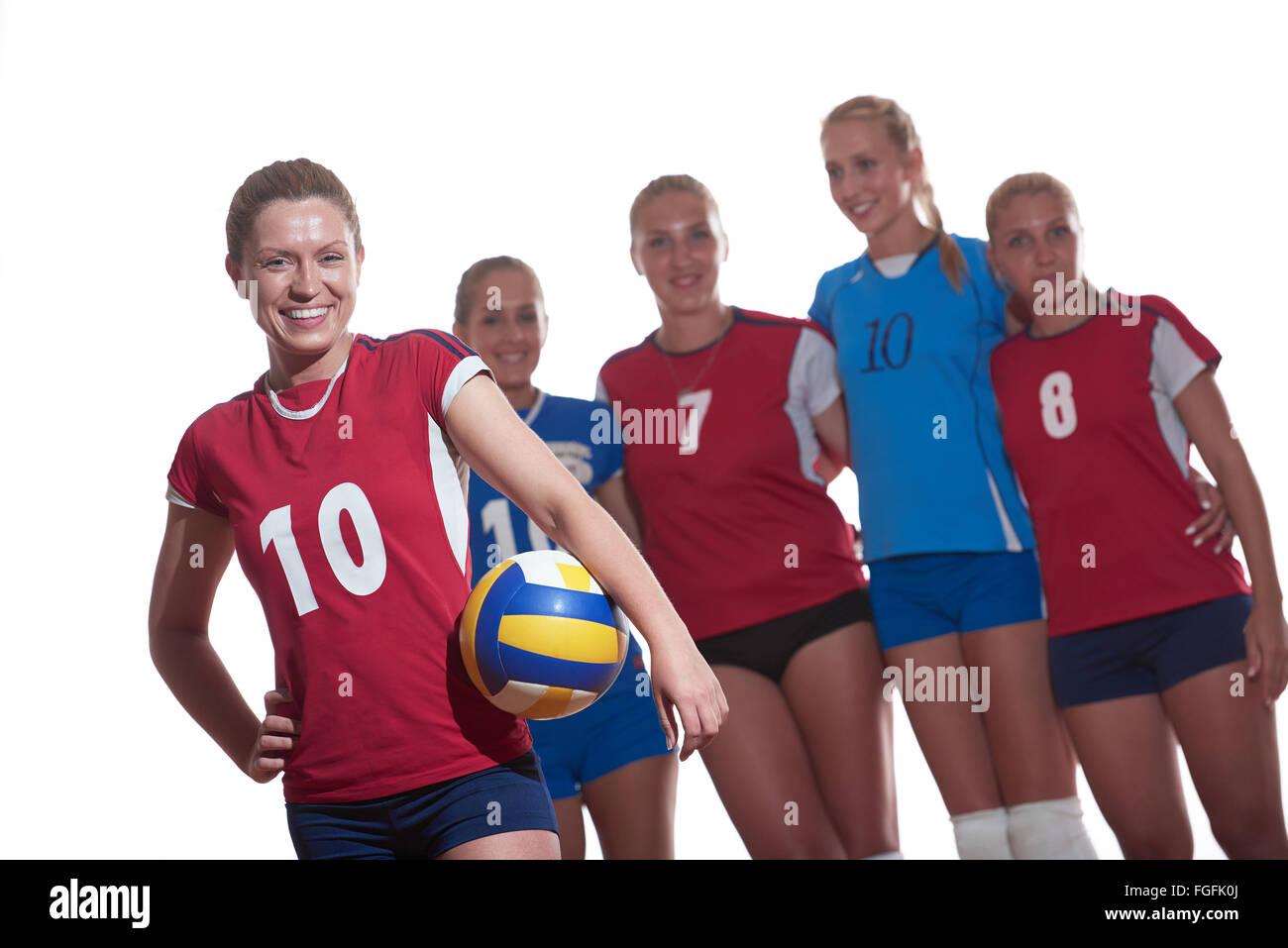 volleyball woman group Stock Photo - Alamy