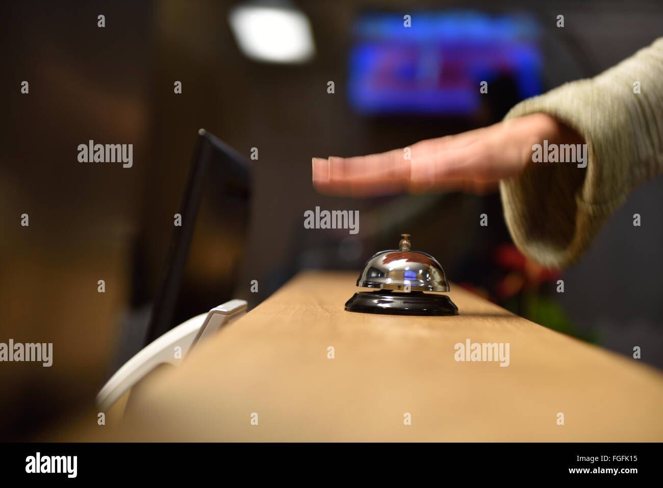 hotel reception bell Stock Photo - Alamy