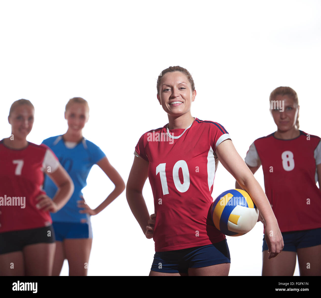 volleyball woman group Stock Photo - Alamy