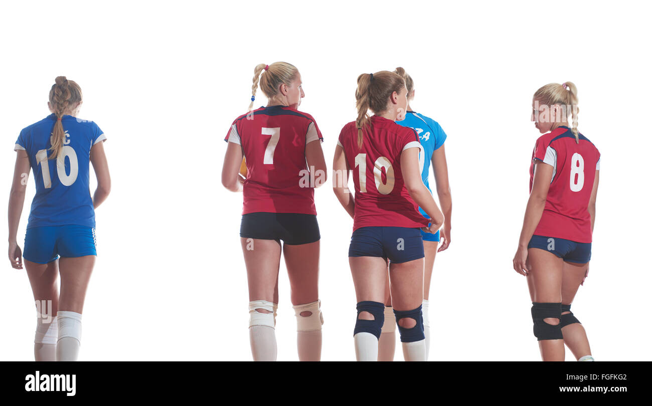 volleyball woman group Stock Photo - Alamy