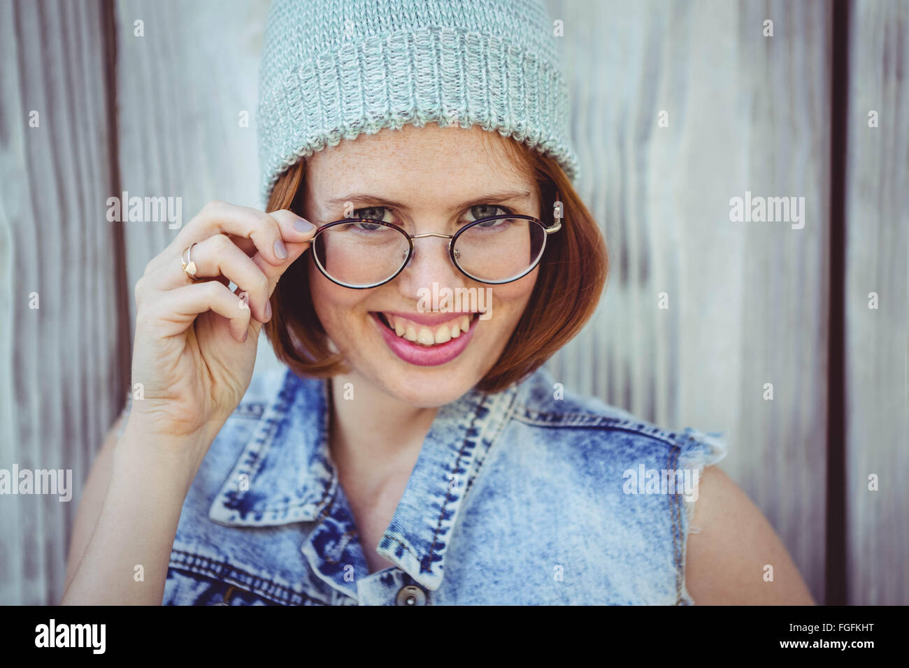 Beautiful woman in glasses smiling hi-res stock photography and images ...