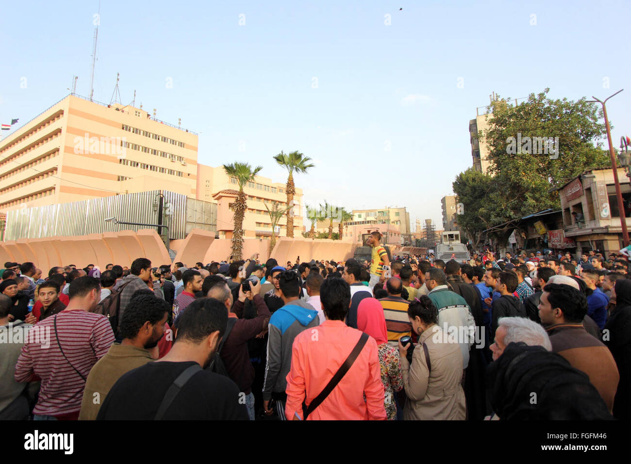 Feb. 19, 2016 - Cairo, Cairo, Egypt - Egyptian Mourners protest the ...
