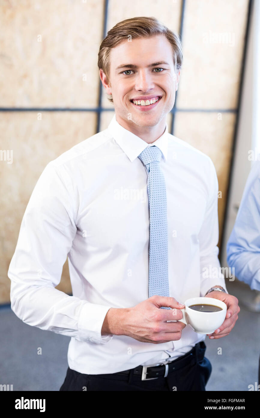 Portrait businessman having tea hi-res stock photography and images - Alamy