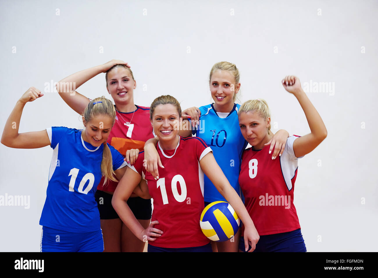 volleyball woman group Stock Photo - Alamy