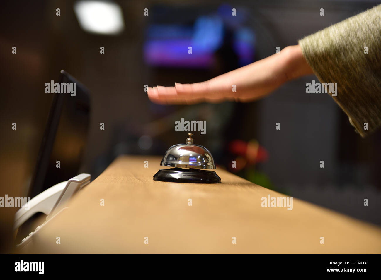 hotel reception bell Stock Photo - Alamy