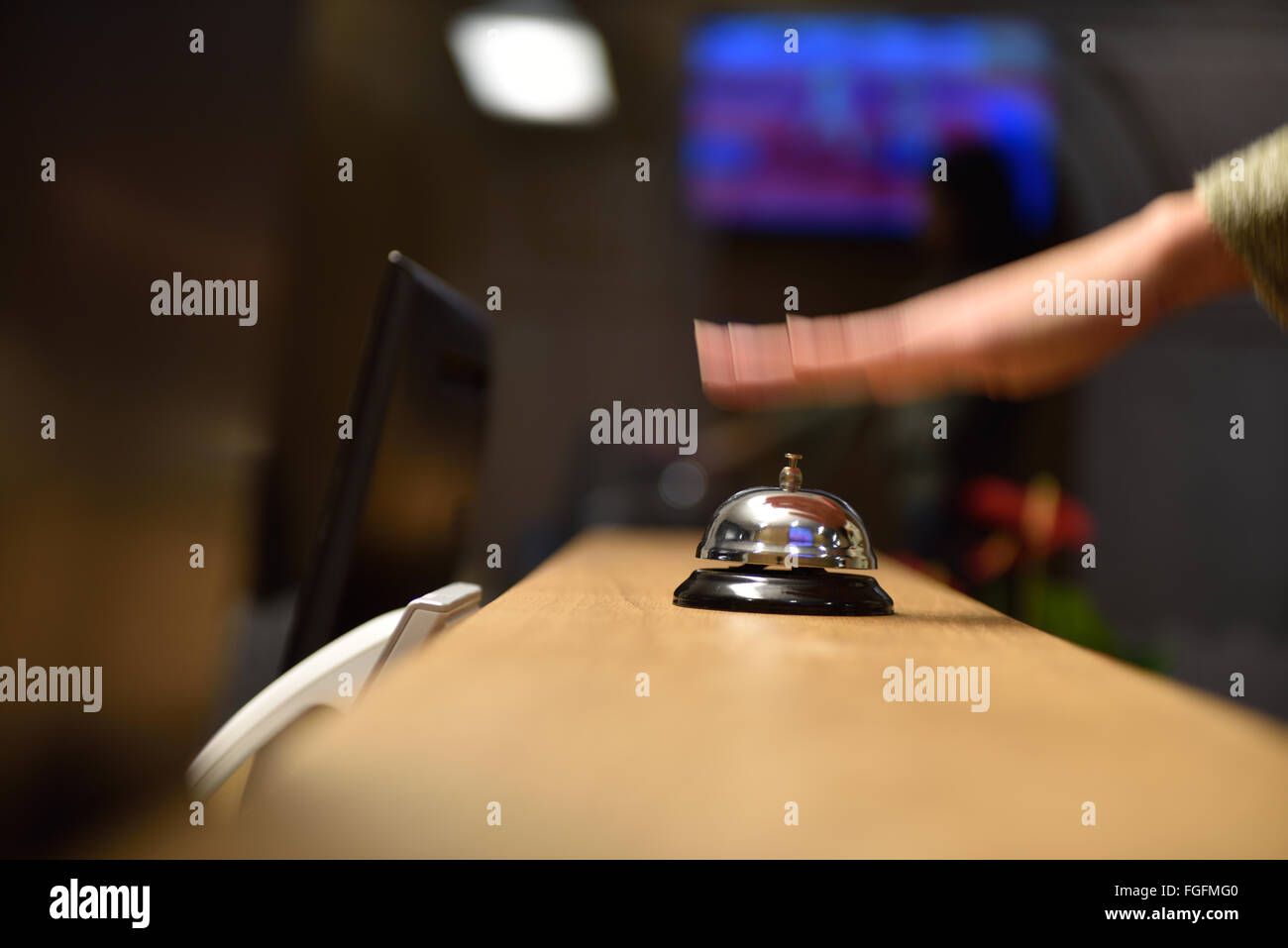 hotel reception bell Stock Photo - Alamy
