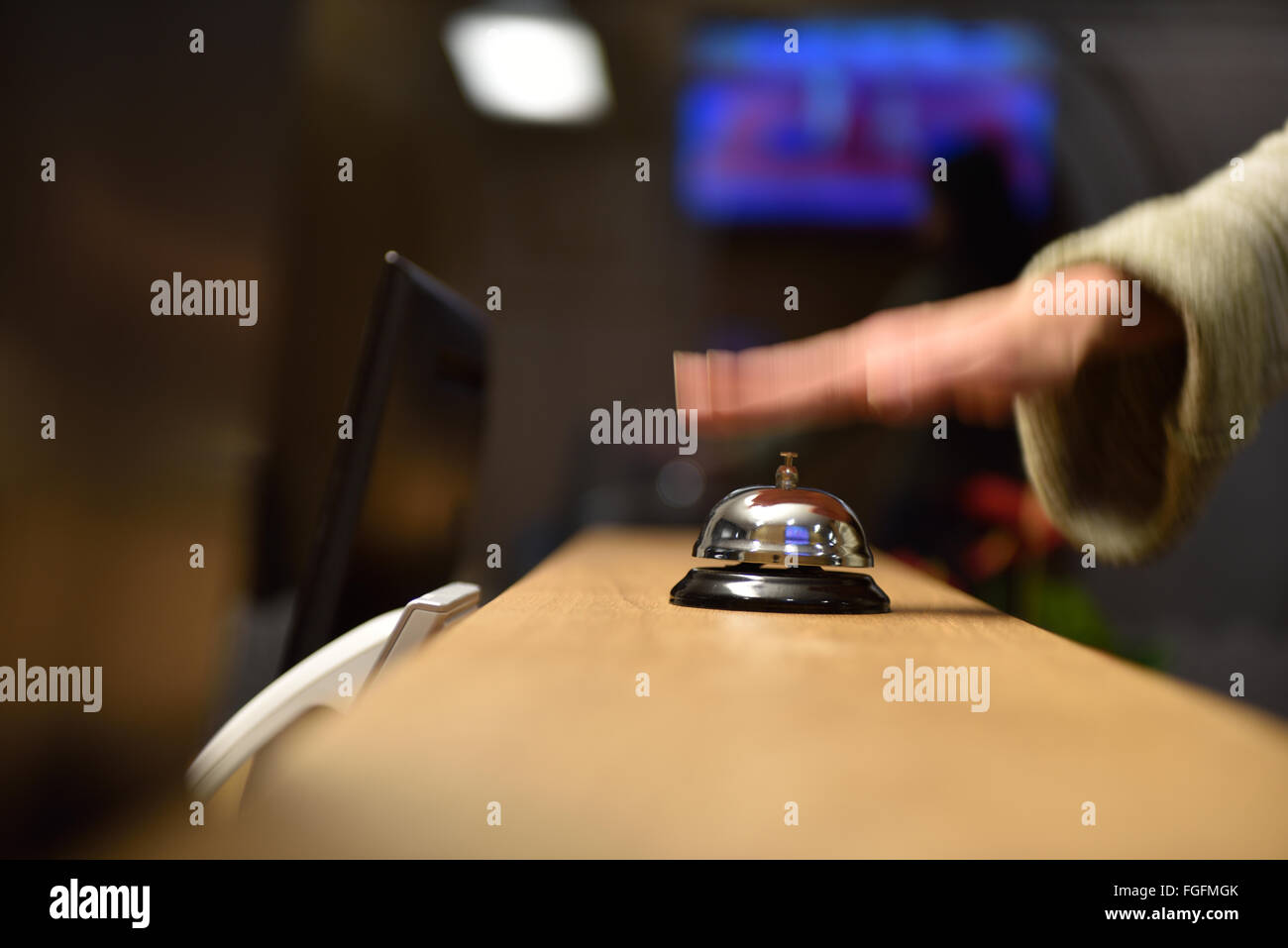 hotel reception bell Stock Photo - Alamy