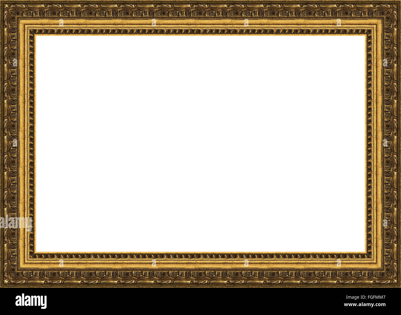 Frame gold border outline edge hi-res stock photography and images - Alamy