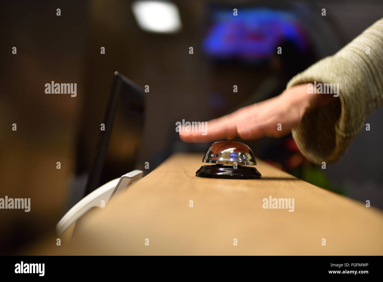 hotel reception bell Stock Photo - Alamy