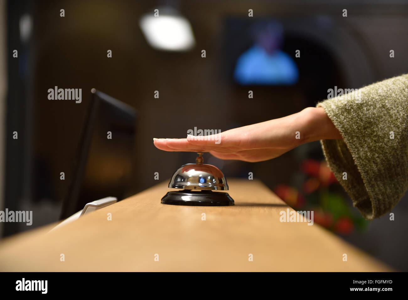 hotel reception bell Stock Photo - Alamy