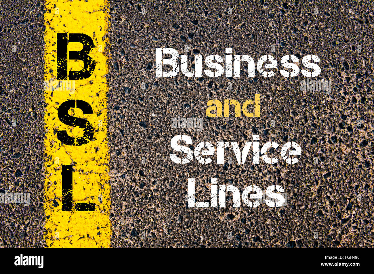 Concept image of Business Acronym BSL Business and Service Lines ...