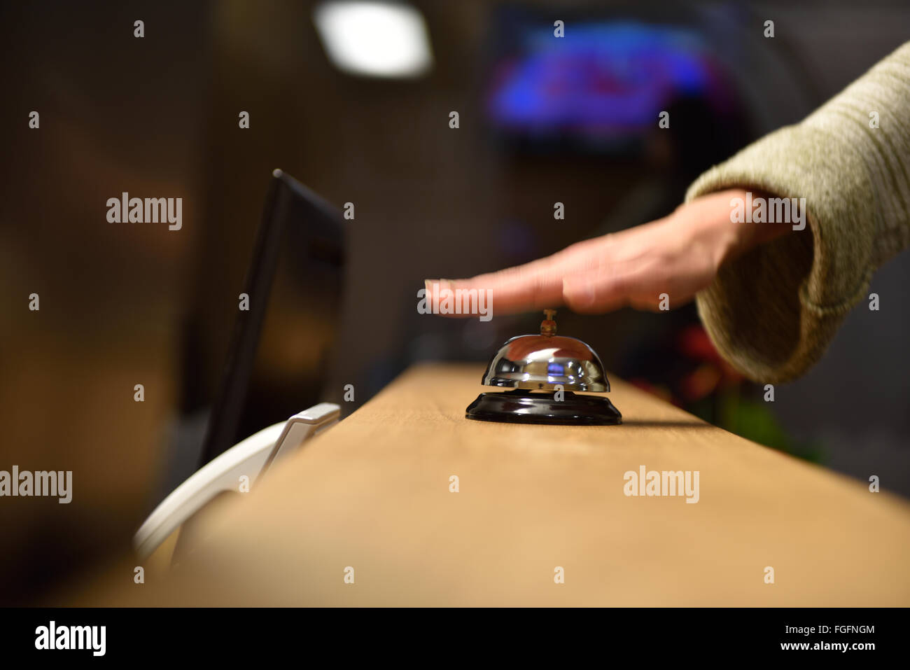 hotel reception bell Stock Photo - Alamy