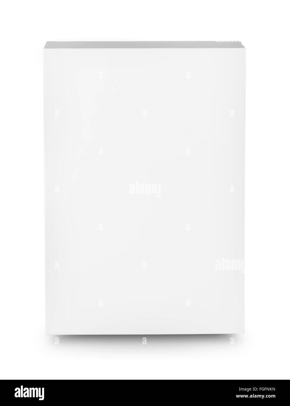 White box shot from the front isolated on white background Stock Photo ...